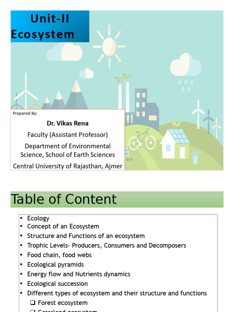 Ecosystem - EVS - Dr. Vikas - CURAJ | PDF | Food Web | Ecosystem