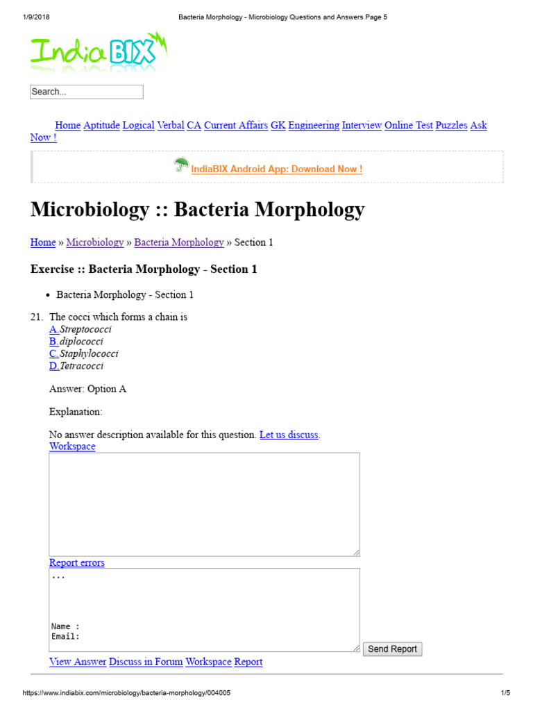 Questions and Answers Page 5 | PDF | Bacteria | Gram Positive Bacteria