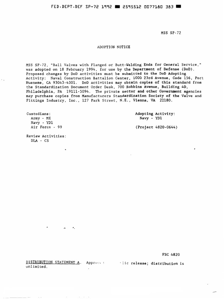 MSS SP-72 | PDF | Valve | Plumbing