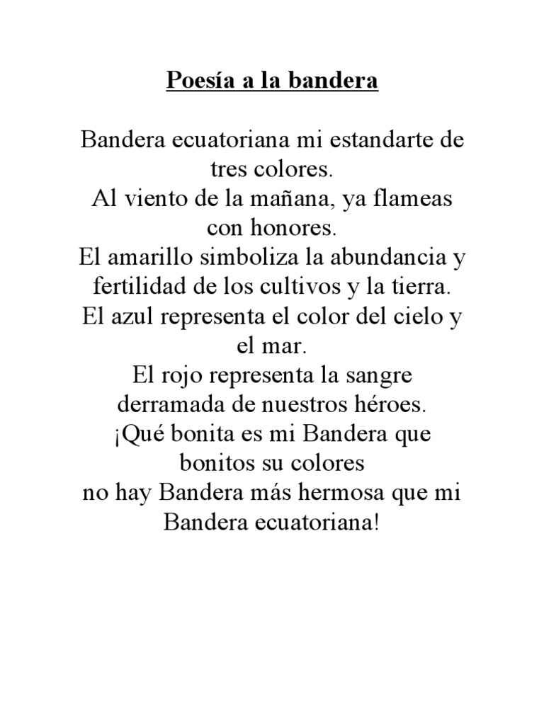 Poesía a la bandera