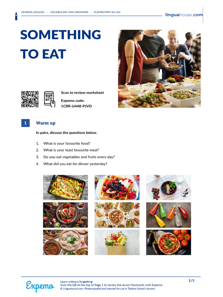 Beginner English: Food Vocabulary | PDF | Noun | Plural