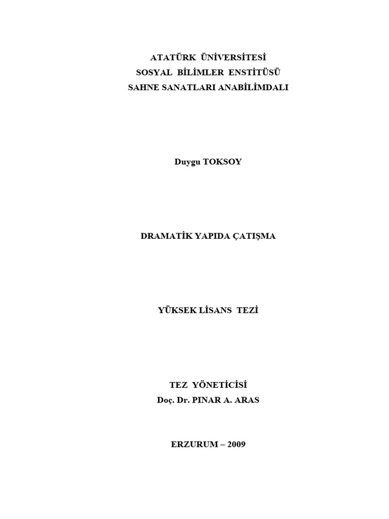 Dramatik Yapida Catisma | PDF