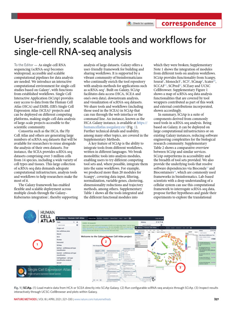 User-Friendly, Scalable Tools and Workflows For Single-Cell RNA-seq ...