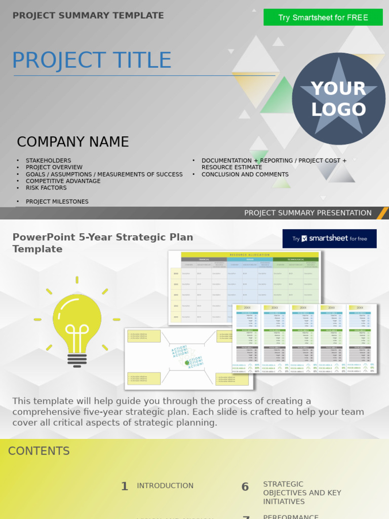 5-Year Strategic Plan Template | PDF | Strategic Planning | Swot Analysis