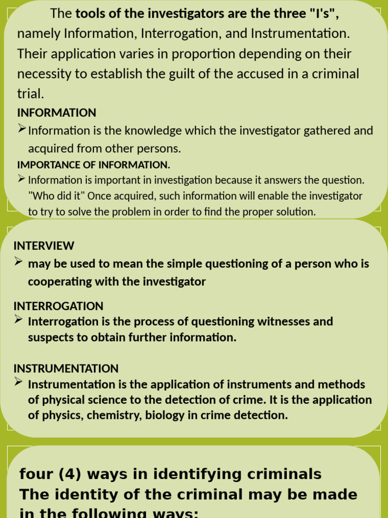 CDI Presentation Midterm | PDF | Affidavit | Confession (Law)