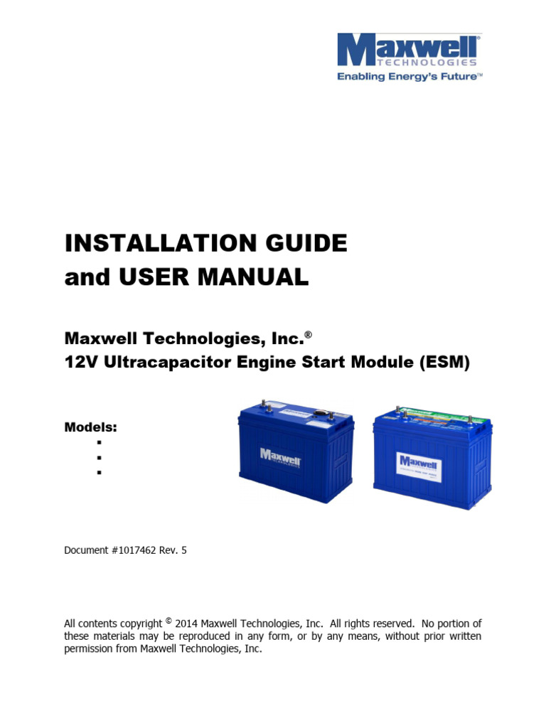 5 Installation Guide and User Manual 12v Esm | PDF | Electrical ...