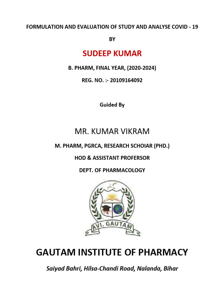 Gautam Institute of Pharmacy (Sudeep) | PDF | Career & Growth | Science & Mathematics