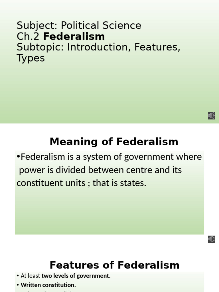 Ch.2 Federalism | PDF