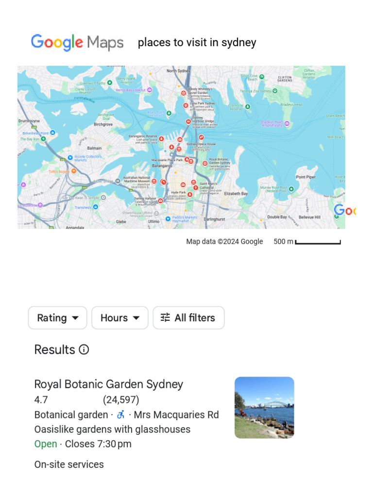 Places To Visit in Sydney - Google Maps | PDF