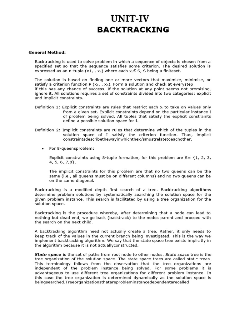 DAA UNIT-IV | PDF | Algorithms | Algorithms And Data Structures