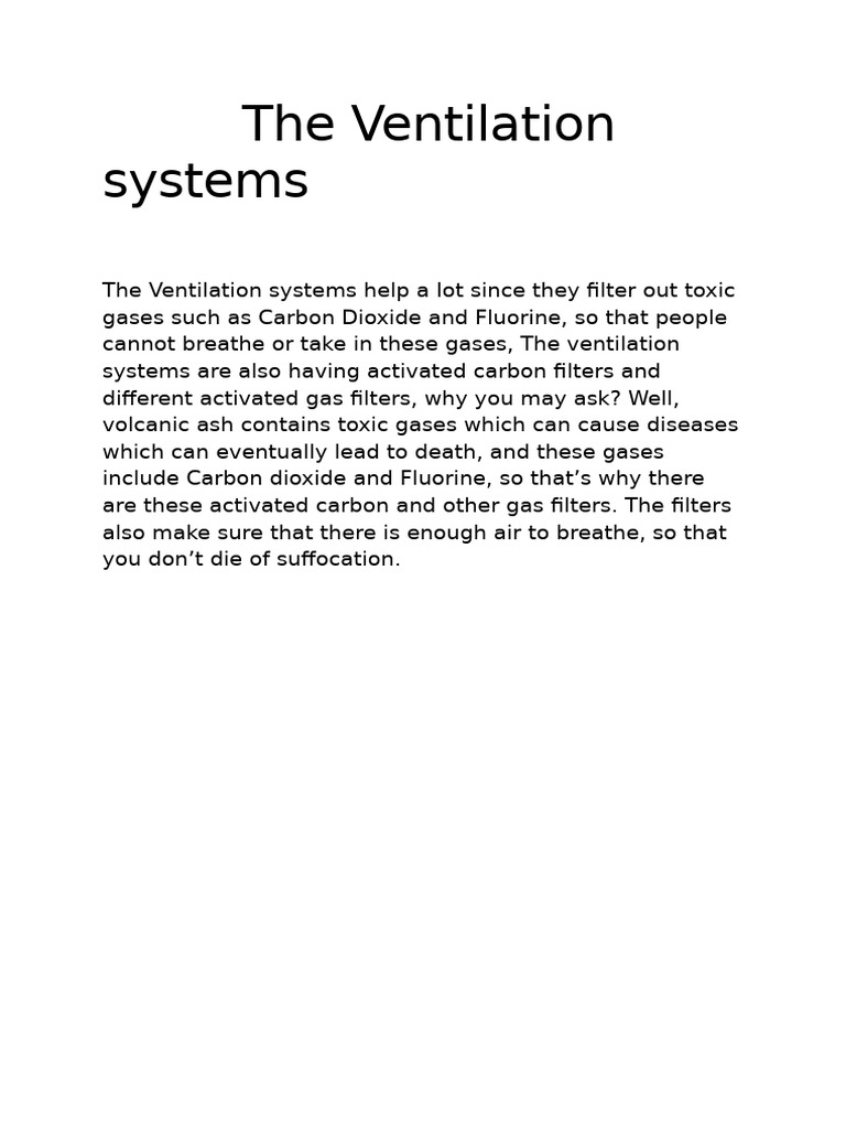 The Ventilation Systems | PDF