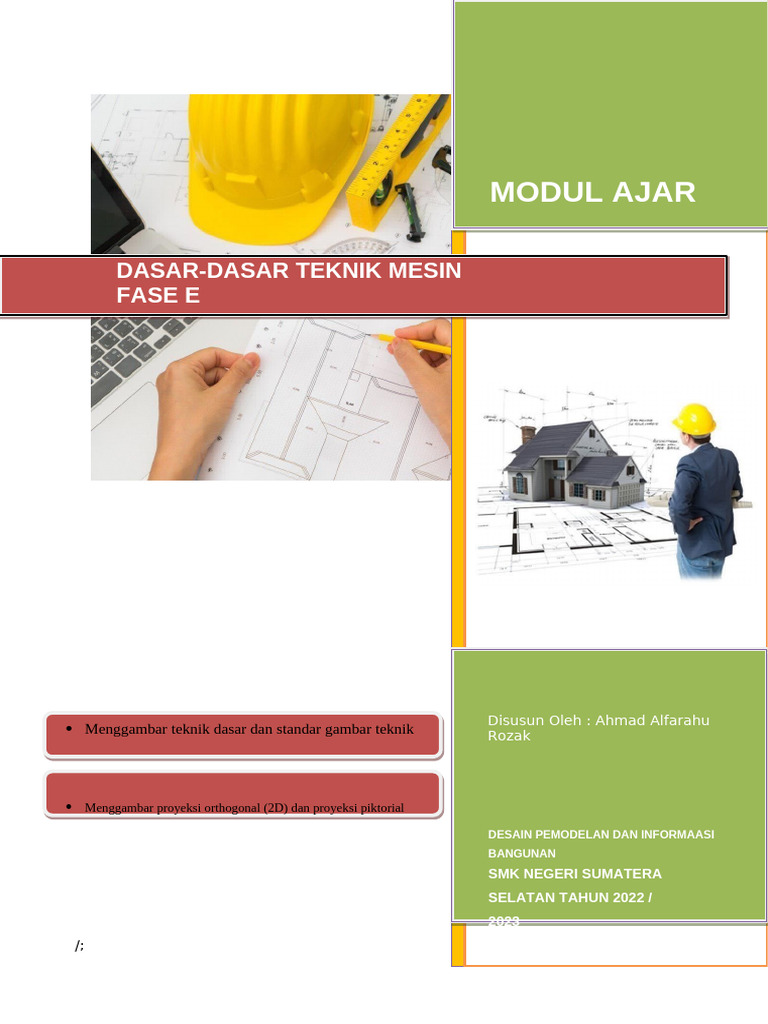 Modul Ajar Gambar Teknik Fase E | PDF