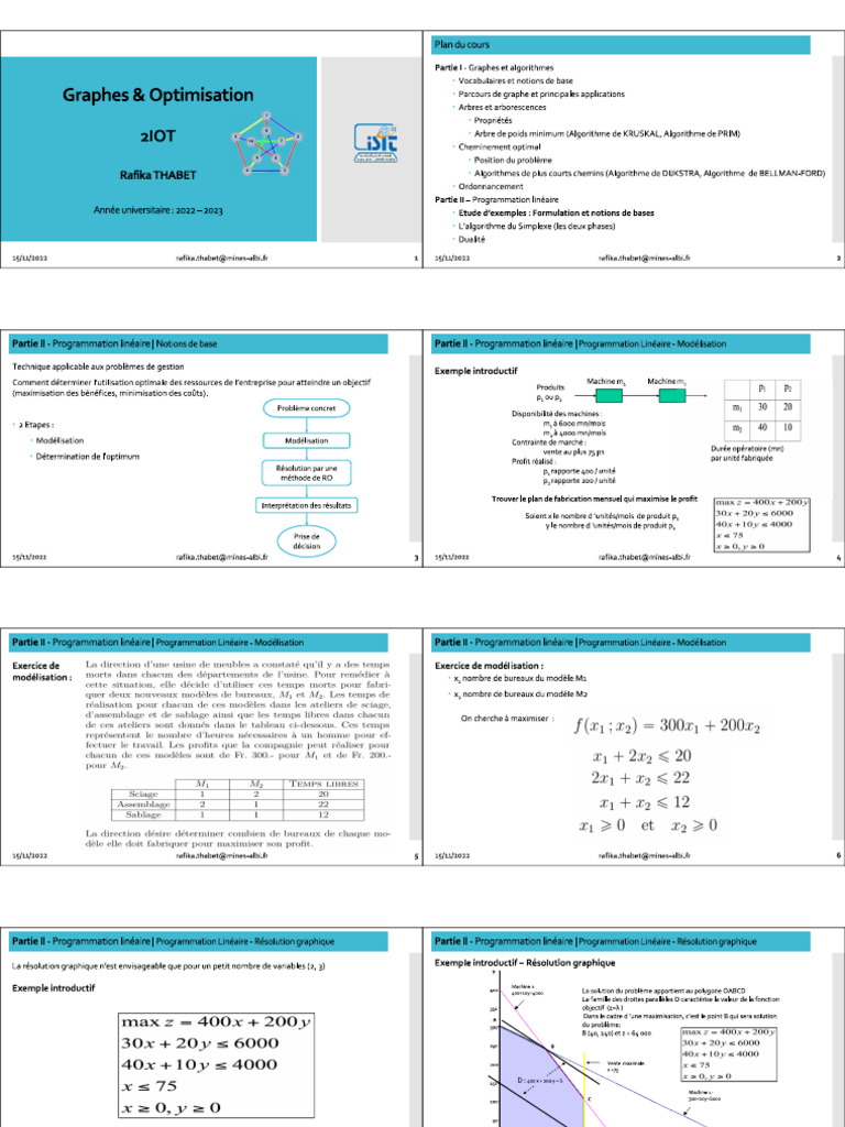 RT Chapitre6 Graphes&Optimisation | PDF