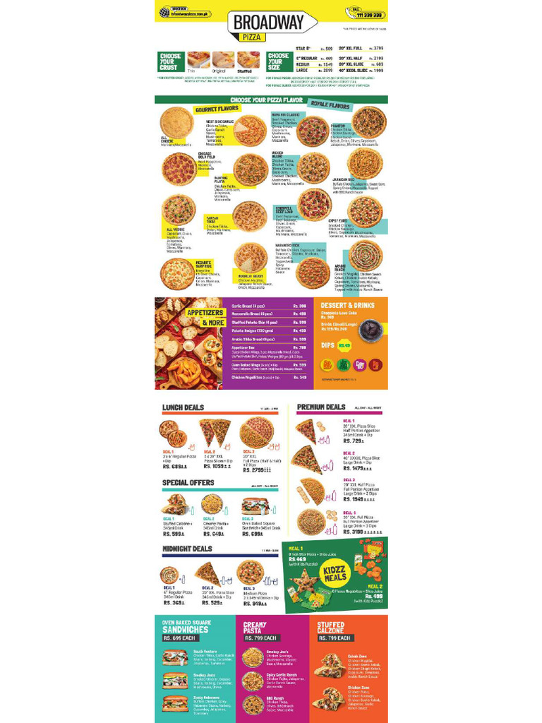 Broadway Menu | PDF