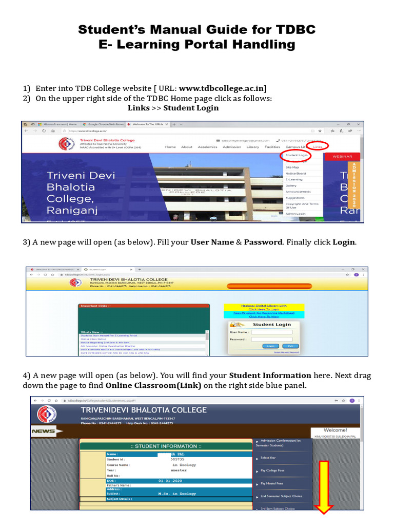 Students Manual FOR ONLINE CLASSES 2021-22 | PDF