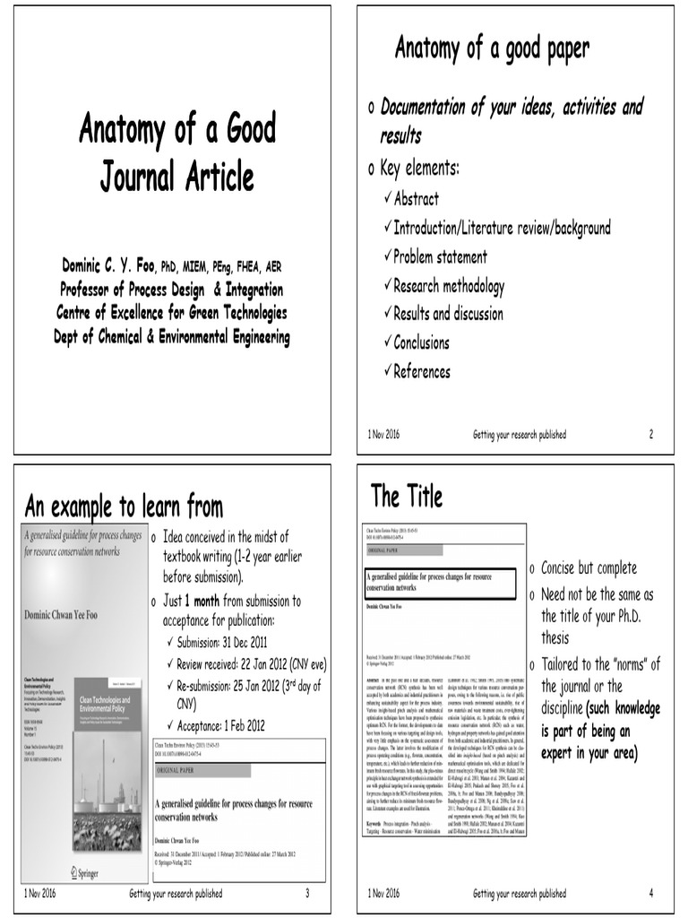 Publications - Anatomy of A Good Journal Article | PDF | Plagiarism ...