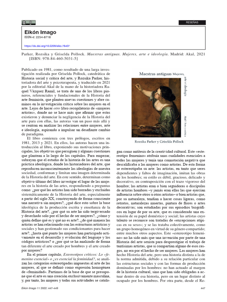 Rozsika Parker y Griselda Pollock Maestr | PDF | Feminidad | Feminismo