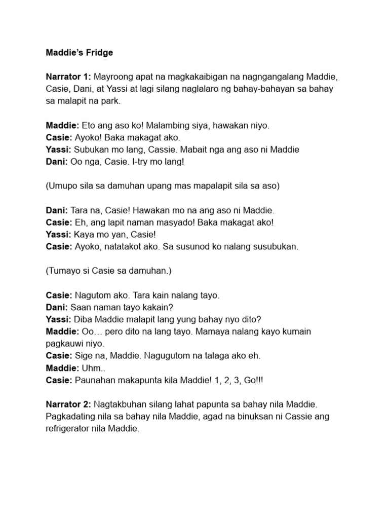 Maddie's Fridge | PDF