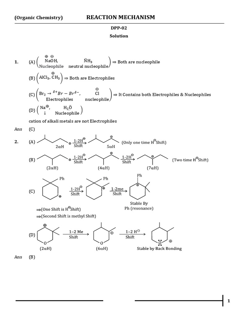 DPP - 02 (Video Solution) Reaction Mechanism NJ - 247 - Unlocked-1 | PDF