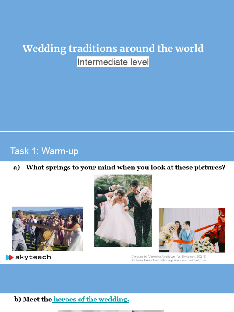 Wedding Traditions Around The World | PDF | Wedding | Social Conventions