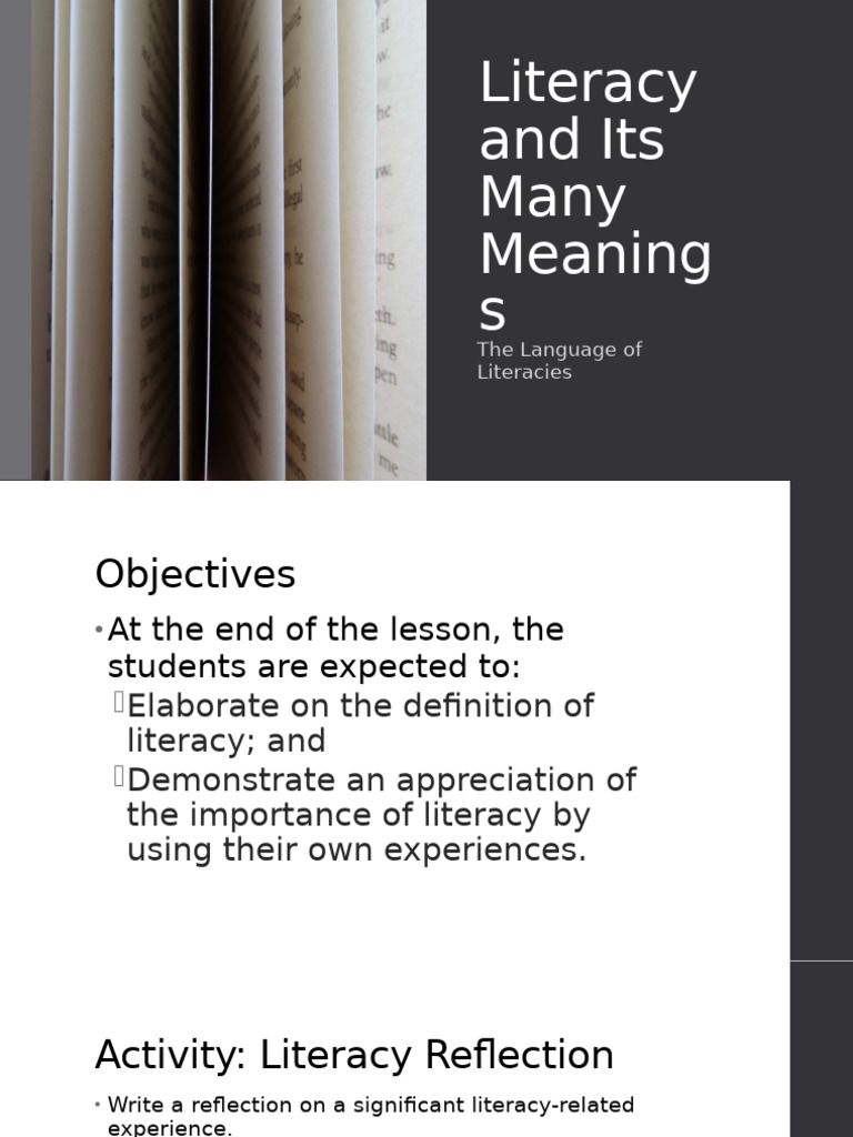 Understanding Literacy's Diverse Meanings | PDF | Literacy | Critical ...