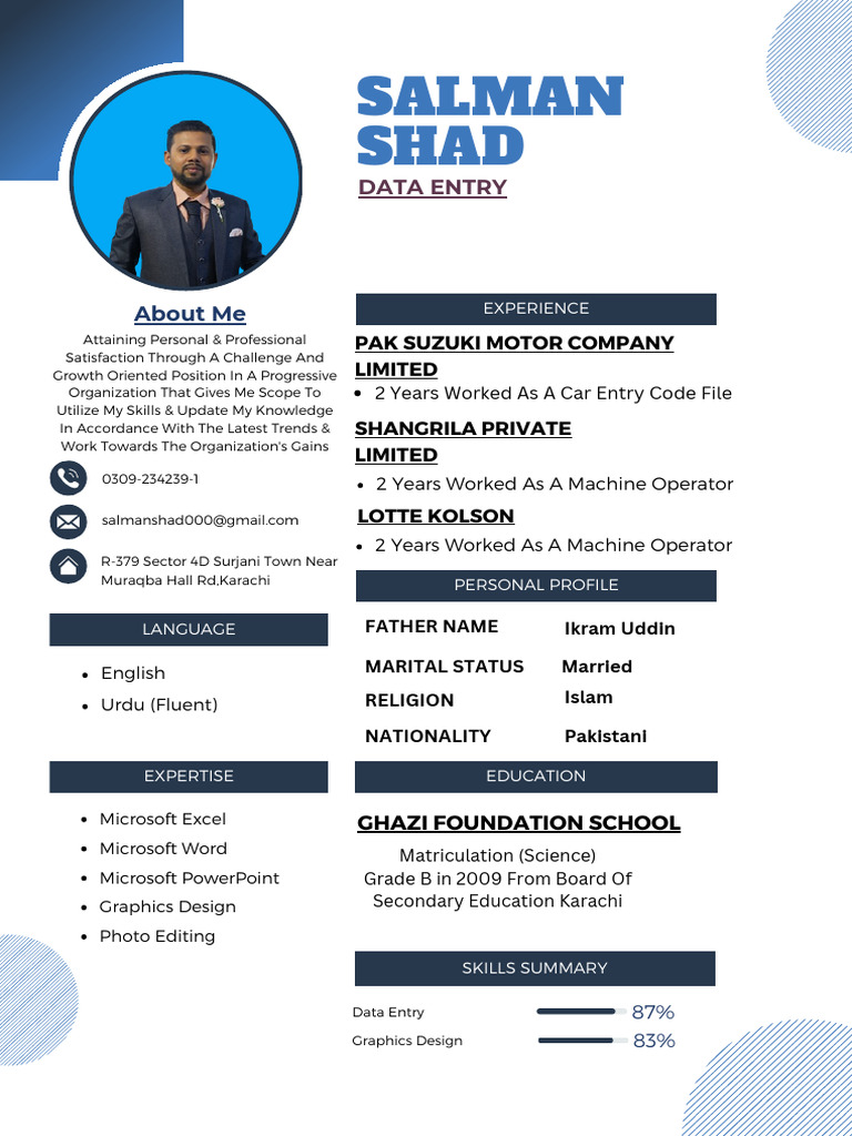 Blue Professional Modern CV Resume - 20240829 - 183237 - 0000 | PDF