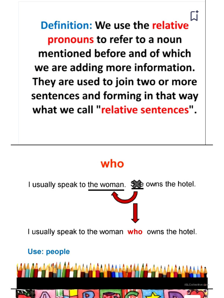 Relative Pronoun (Which, That, Who) | PDF