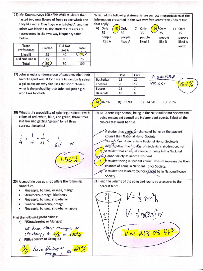 Q4 Benchmark Review Page 3 ANSWER KEY | PDF