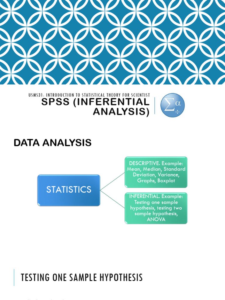 Lecture Notes SPSS Ii Hypothesis Test Usms31 | PDF | Student's T Test ...