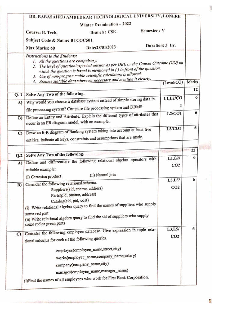 Imp 5sem All Subjects Questions | PDF