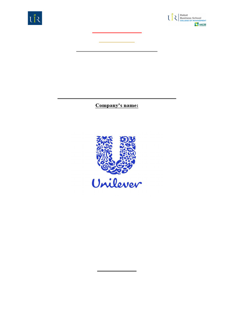 Unilever PLC Financial Analysis Report | PDF | Working Capital ...