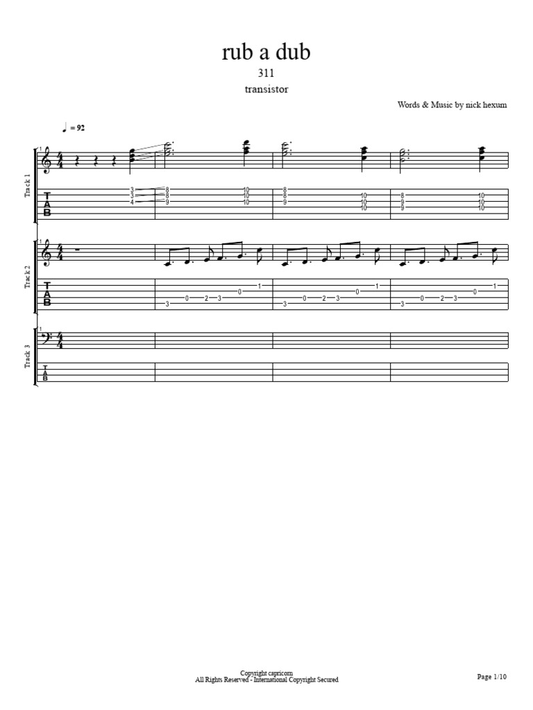 311 - Rub a Dub | PDF