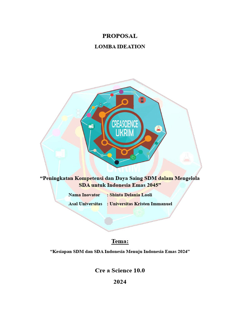 Proposal Ideation - Shinta Delania Laoli - UKRIM | PDF | Bisnis | Seni