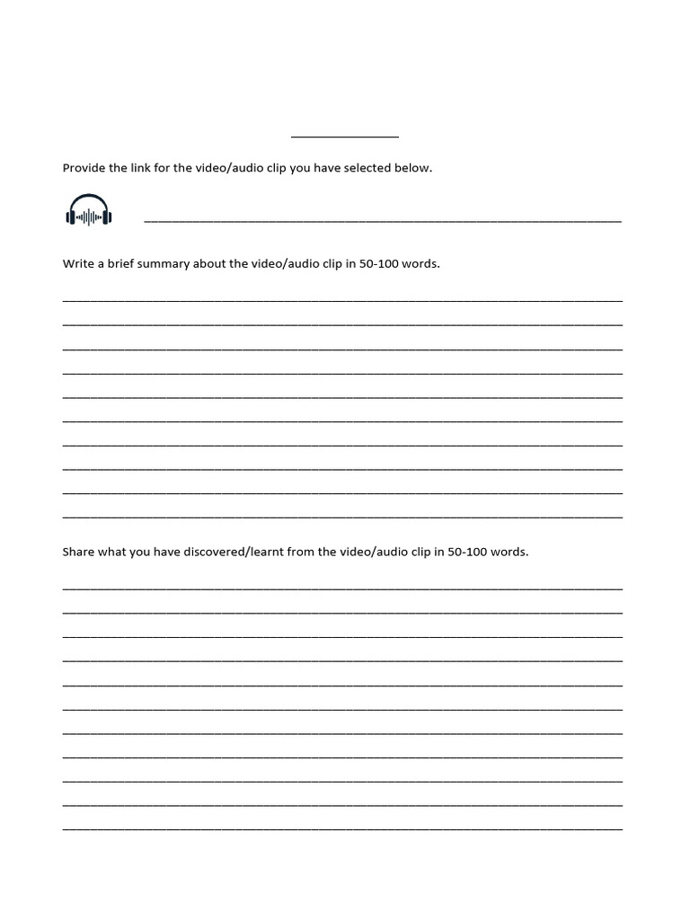Listening Journal Template for Students | PDF | Career & Growth ...