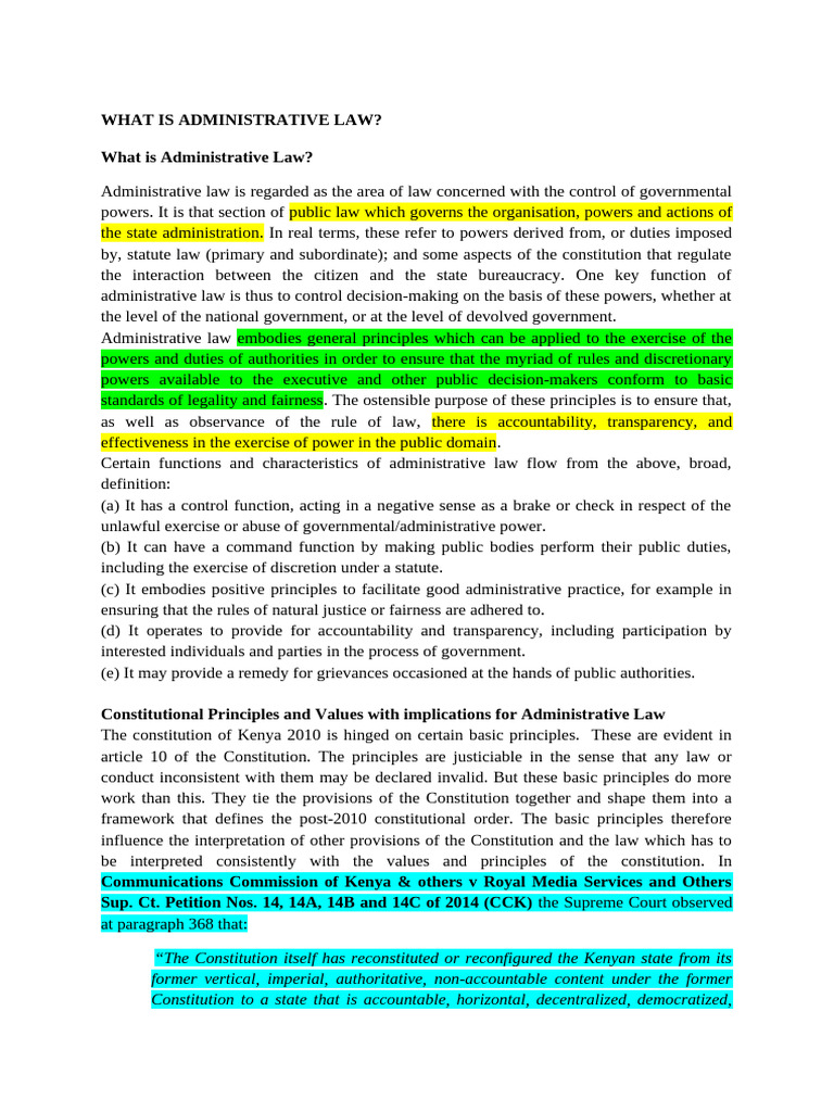 Understanding Administrative Law Basics | PDF | Administrative Law ...