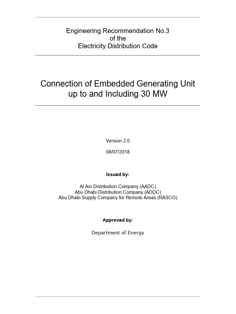 Embedded Generation Connection Guide | PDF | Mains Electricity | Electric Generator
