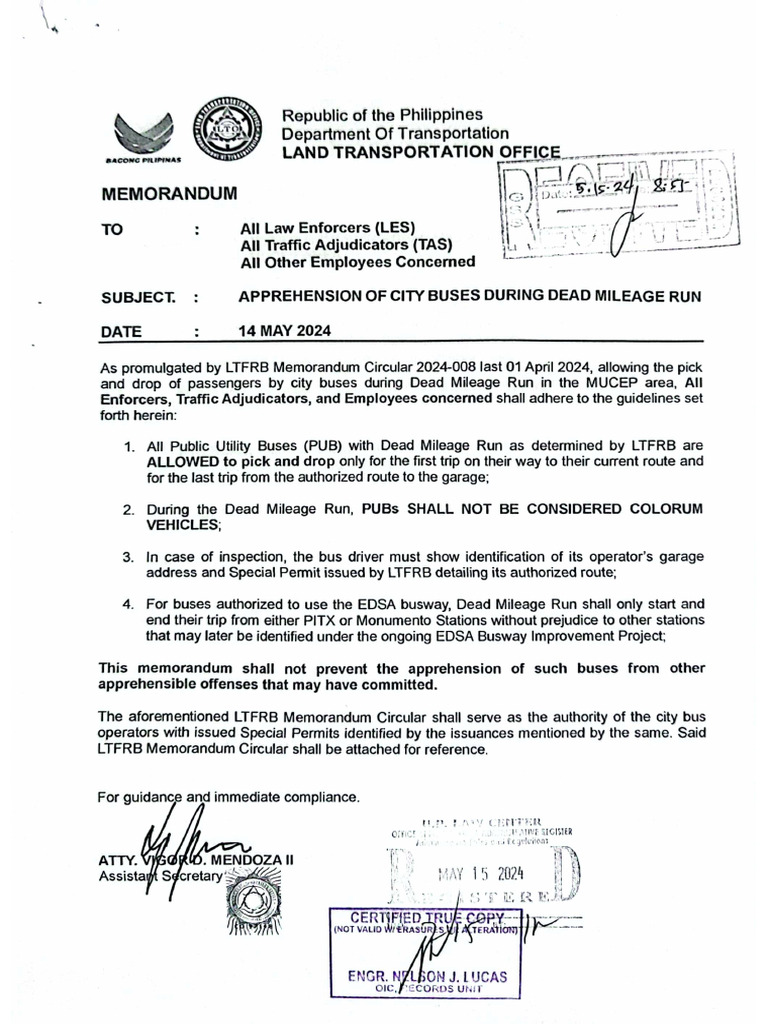 Memo 05142024-Apprehension | PDF