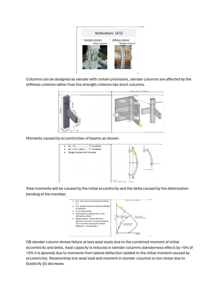 Slender Column Behavior and Analysis | PDF | Physical Sciences ...