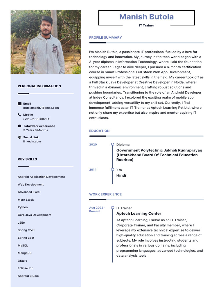 ManishButola | PDF | Android (Operating System) | Java (Programming Language)