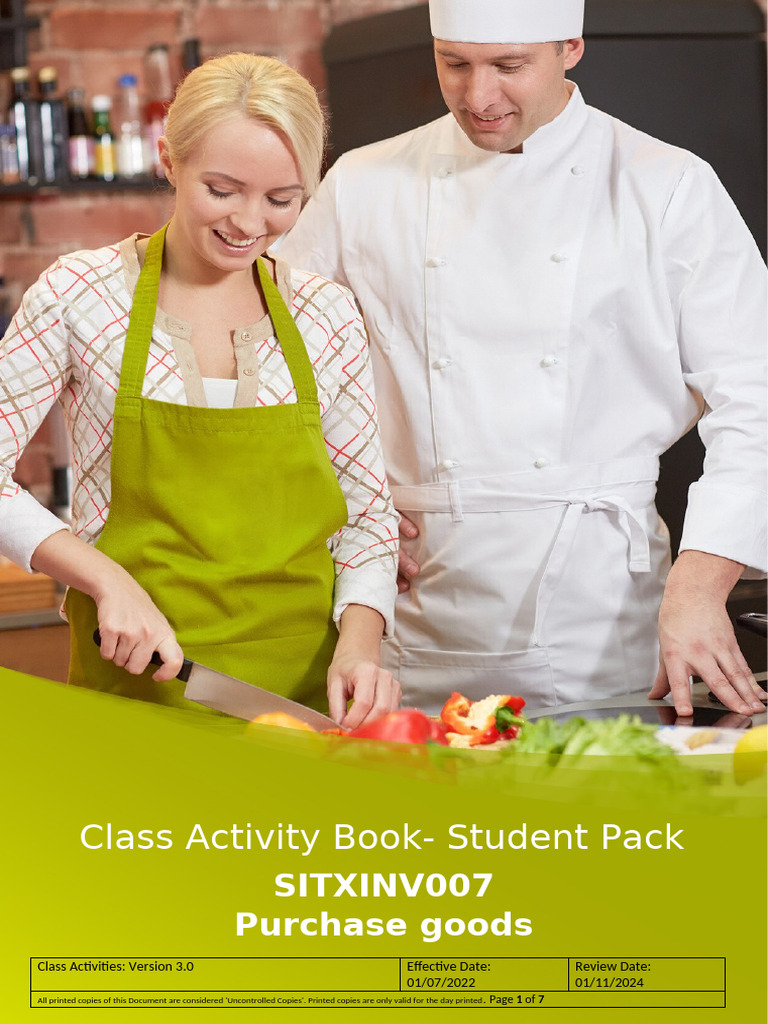 SITXINV007 Class Activity - Student Pack | PDF | Business