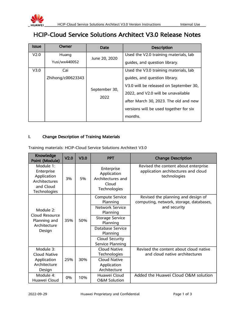 HCIP-Cloud Service Solutions Architect V3.0 Version Instruction | PDF | Cloud Computing | Databases