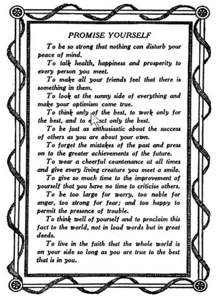 Promise Yourself Poem | PDF