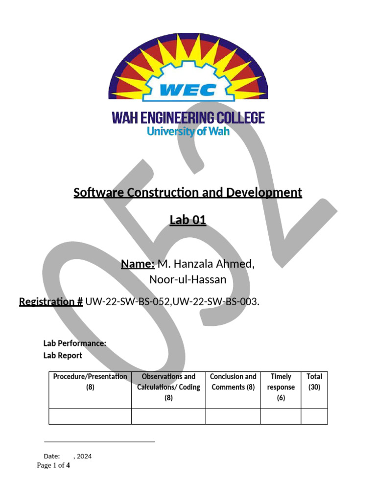 SCD_Lab01_Hanzala | PDF | Computing | Human Communication