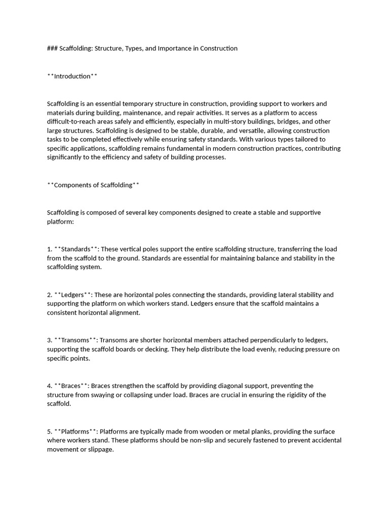 Scaffolding | PDF | Scaffolding