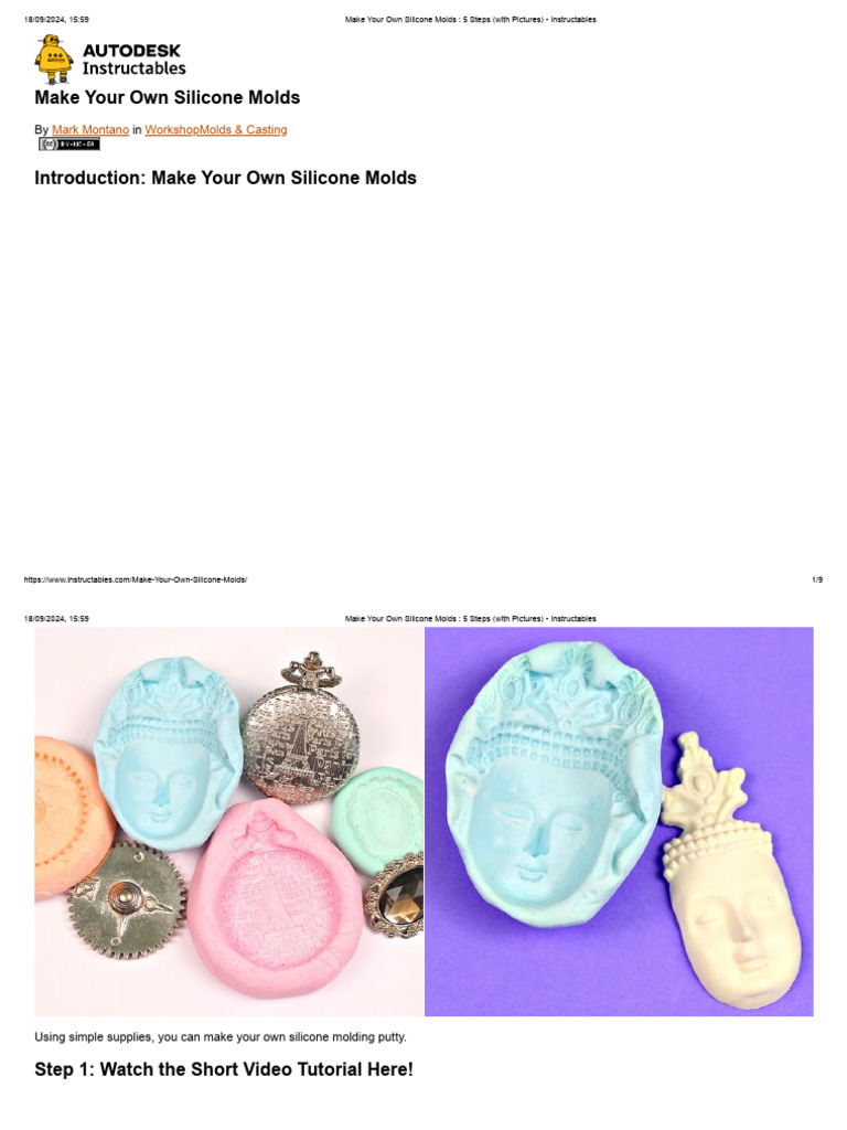 Make Your Own Silicone Molds - 5 Steps (With Pictures) - Instructables | PDF | Silicone ...