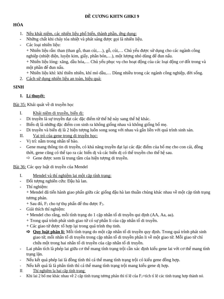 ĐC KHTN Ghki 9 | PDF