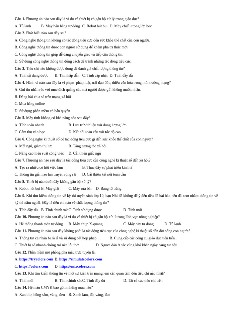 ĐC Tin Ghki 9 | PDF