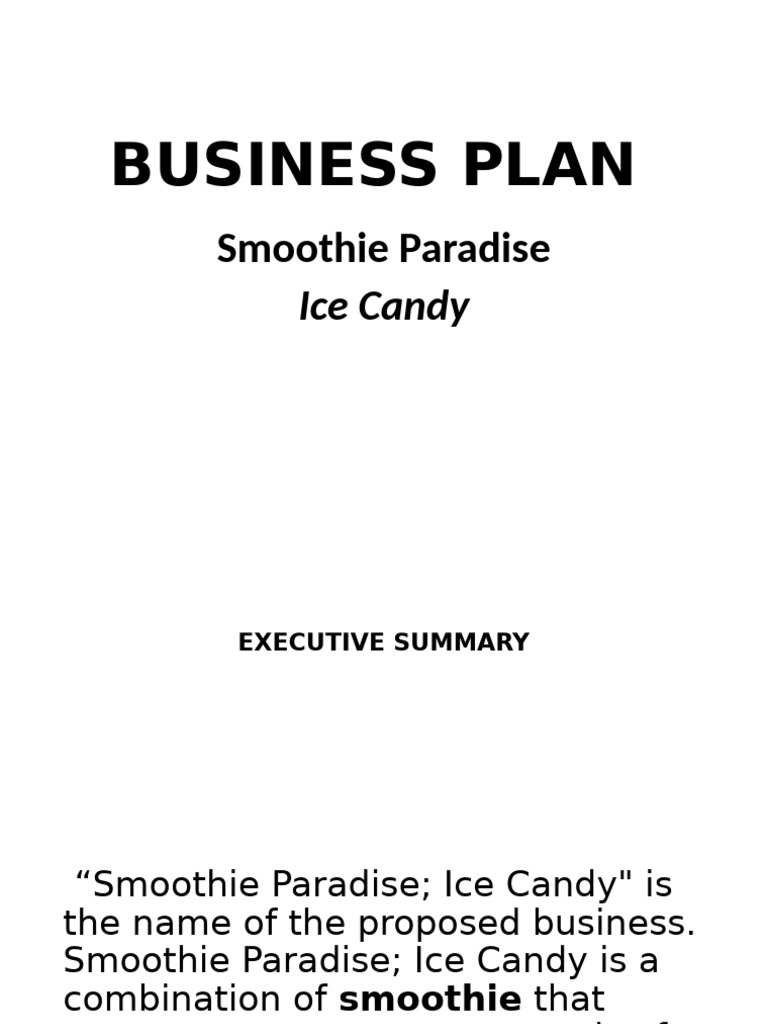Business Plan Ice Candy | PDF | Expense | Candy
