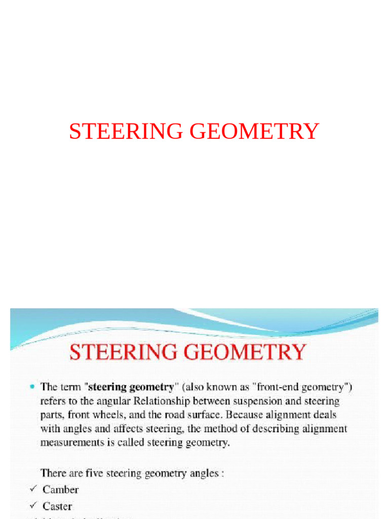 Steering Geometry | PDF | Damping | Tire