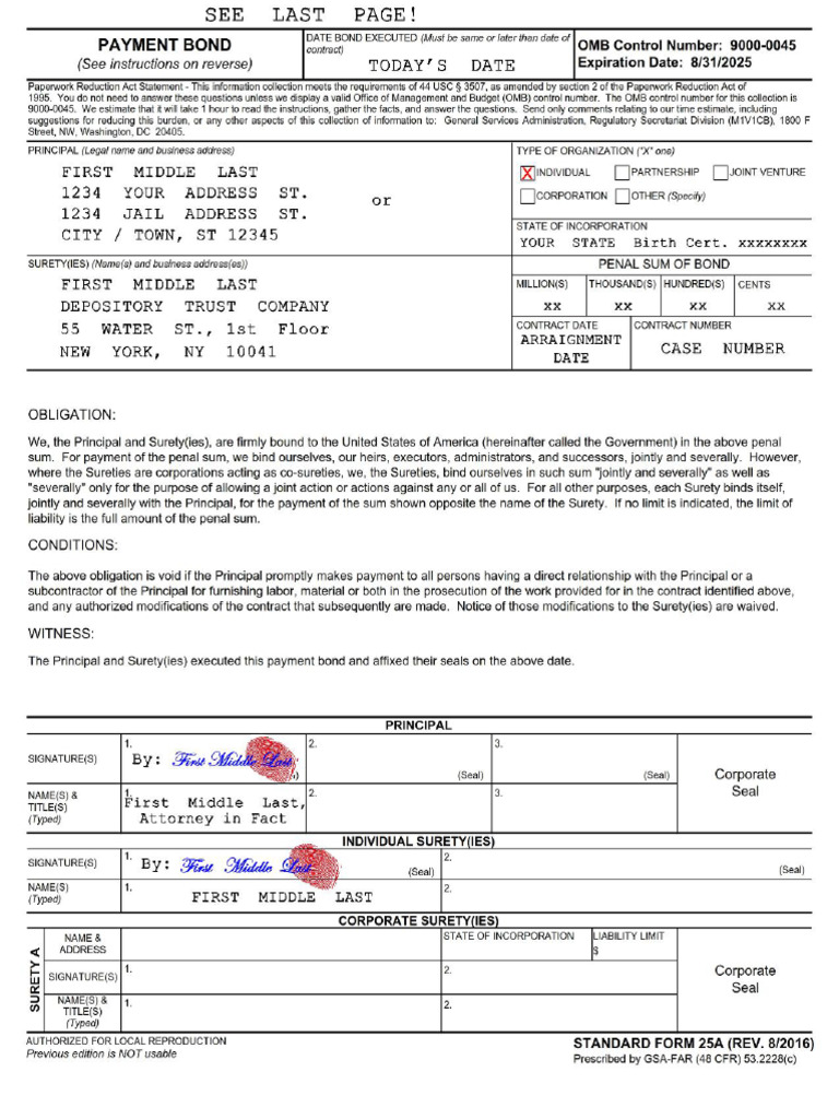 Payment Bond Template | PDF